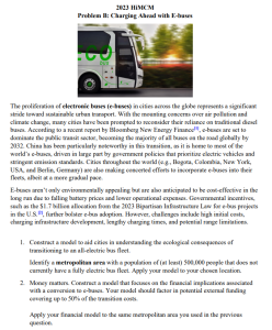 2023年HiMCM美国高中生数学建模竞赛赛题发布！ - HiMCM中国